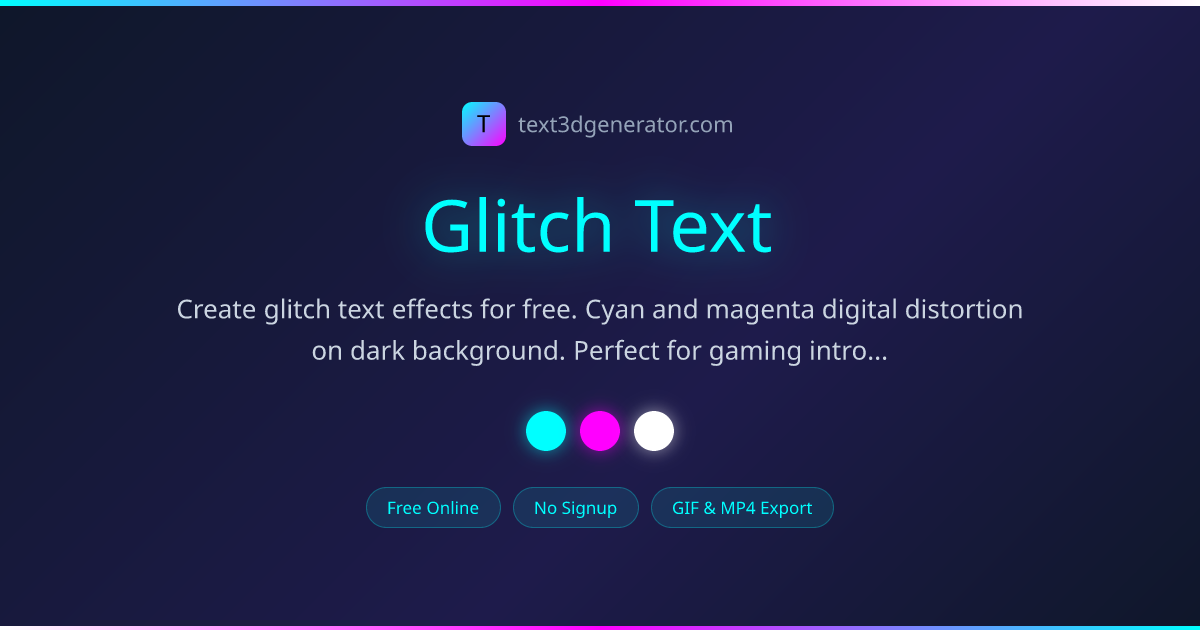 Glitch Text Generator | Free Digital Glitch Effect Online